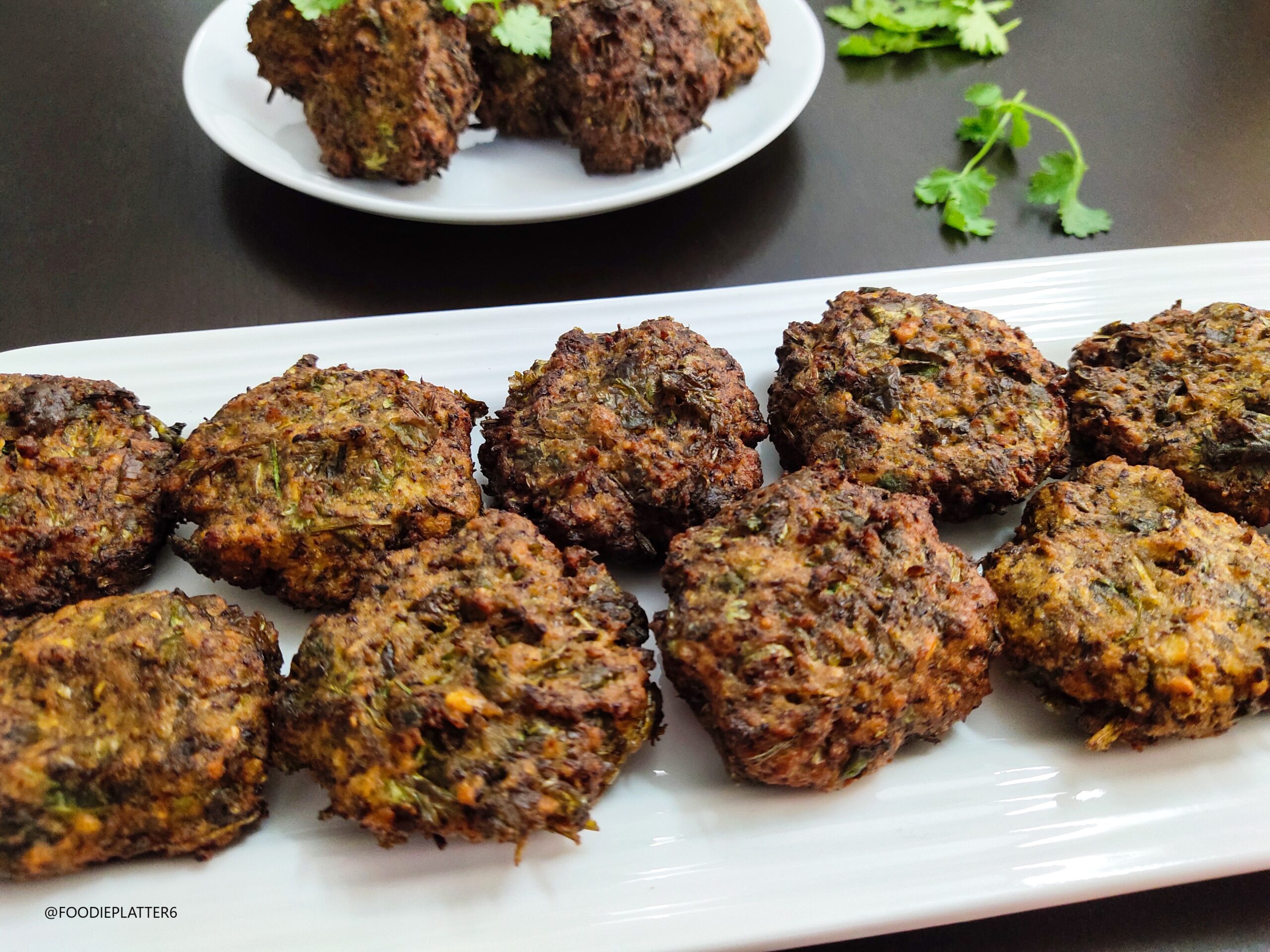 Kothimeera Vada Recipe/ Coriander fritters - Foodie Platter - Recipe world